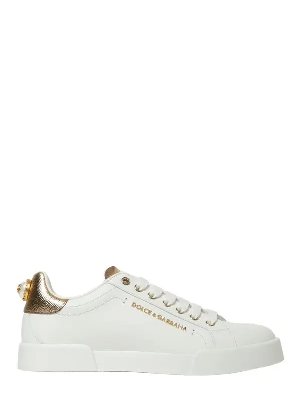 Dolce & Gabbana Leather Sneakers - White