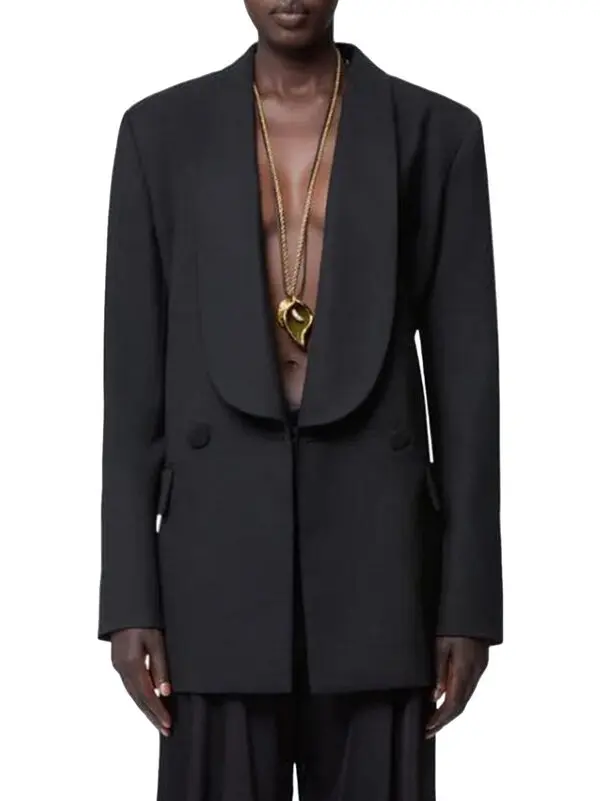 Nina Ricci Single-breasted Wool Blend Blazer - Black