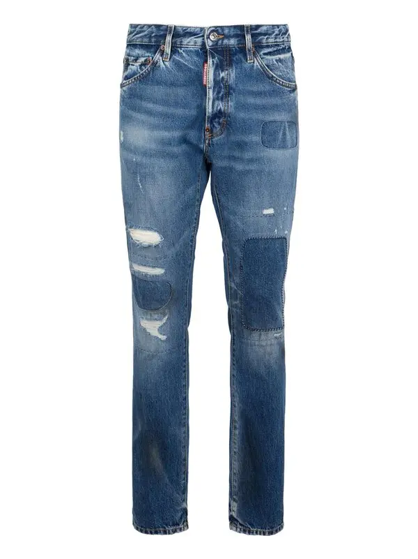 Dsquared2 Worker Wash Teddy Jeans - Blue