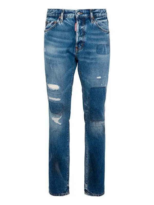 Dsquared2 Worker Wash Teddy Jeans - Blue