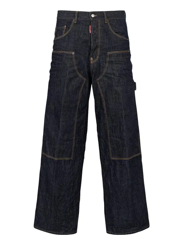Dsquared2 Japanese Rinse Baggy Carpenter Jeans - Blue