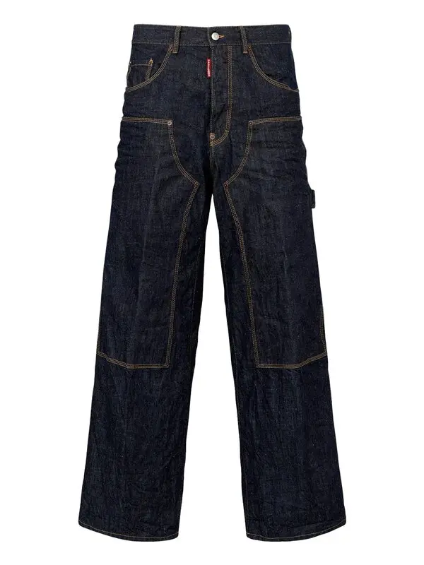 Dsquared2 Japanese Rinse Baggy Carpenter Jeans - Blue