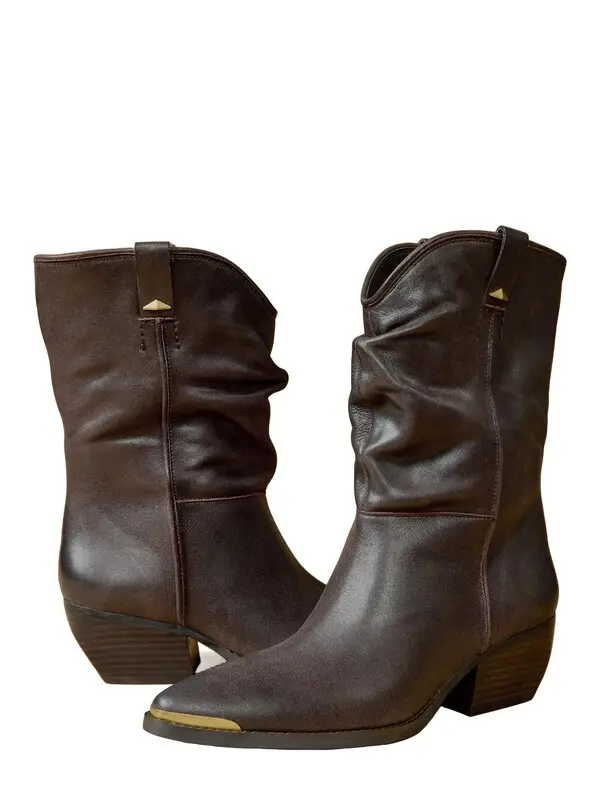 Vince Camuto Pezzra Western Bootie - Coffee Leather