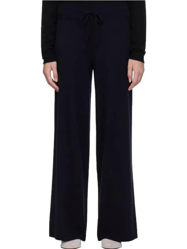 LISA YANG Elastic Waist Casual Pants - Navy
