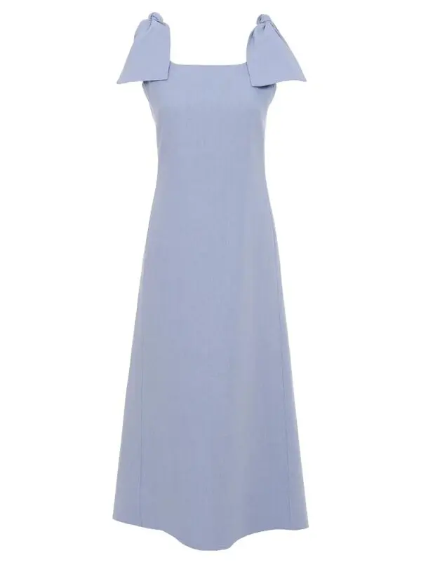 Chloé Bow-detailed Sleeveless Dress - Blue