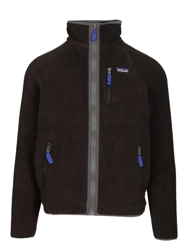 Patagonia Fleece Long Sleeve Zip-up Jacket - Black