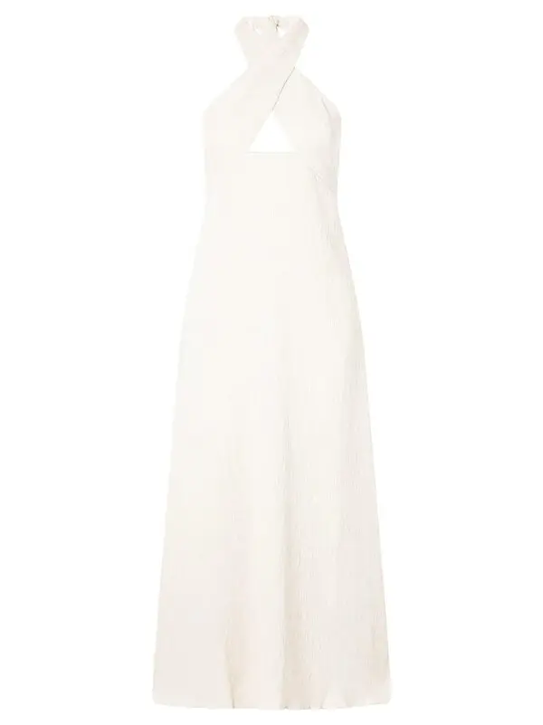 Johanna Ortiz Light Heart' Gauze Halterneck Maxi Dress - Neutrals