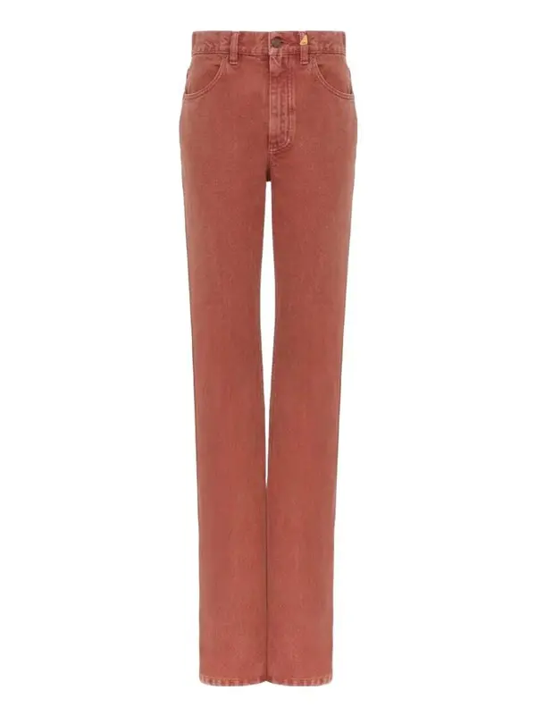 Chloé Belt-loop Jeans - Dark Brown