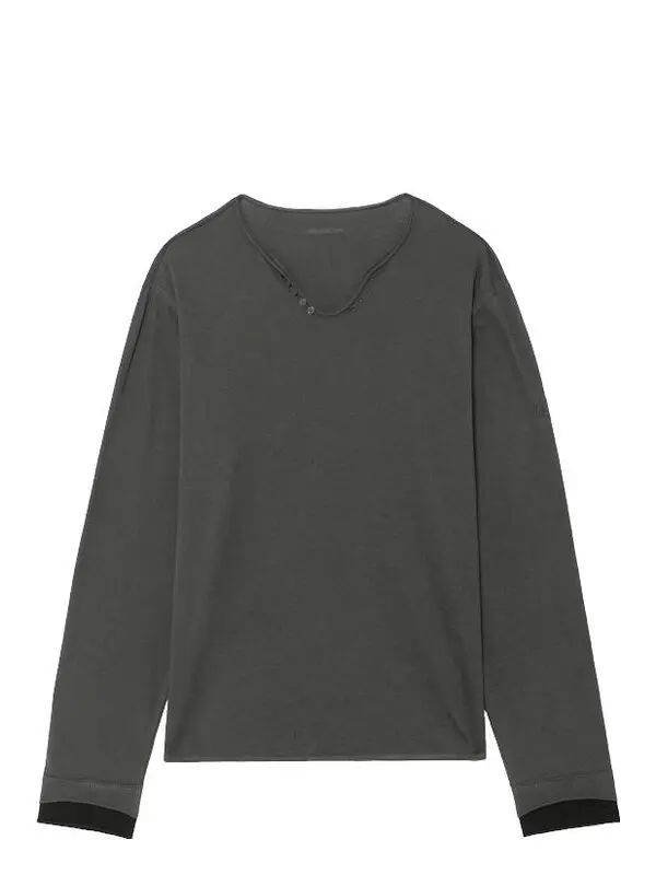 Zadig&Voltaire Monastir Henley T-shirt - Carbone
