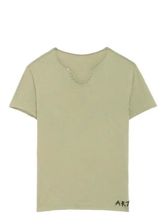 Zadig&Voltaire Monastir Henley T-shirt - Tea