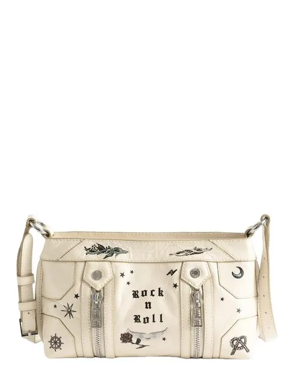 Zadig&Voltaire Sunny Mood Tattoo" Patent Leather Shoulder Bag - Flash