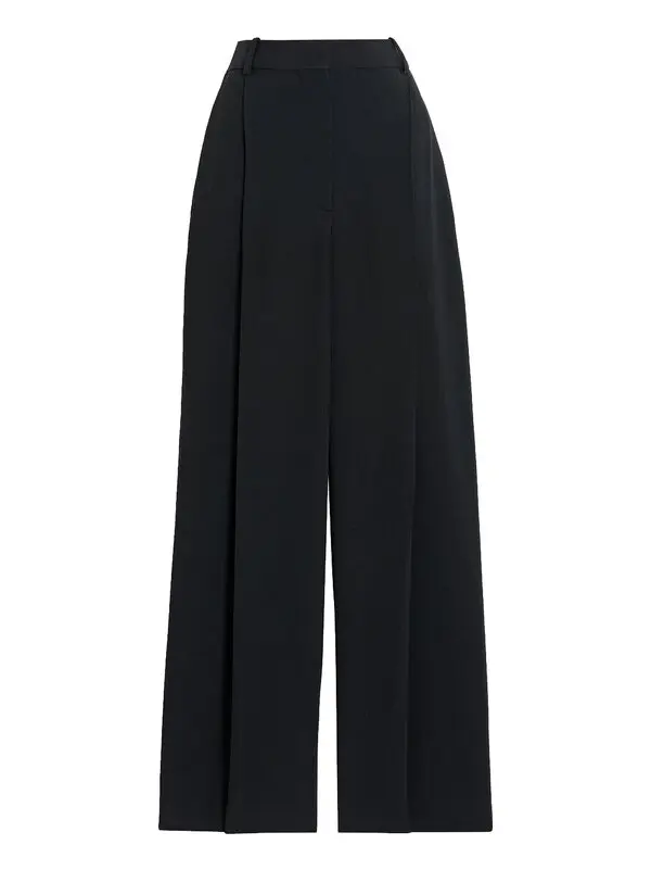 Victoria Beckham Crepe Straight-leg Pants - Black