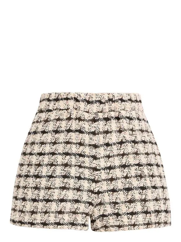 ANINE BING Lyle Metallic Tweed Shorts - Blush
