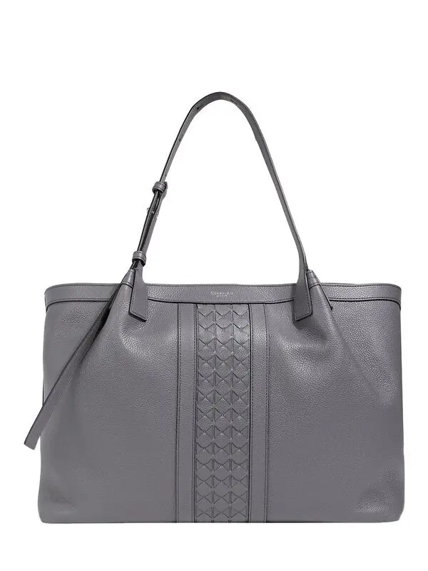 SERAPIAN Textured Leather Tote - Anthracite