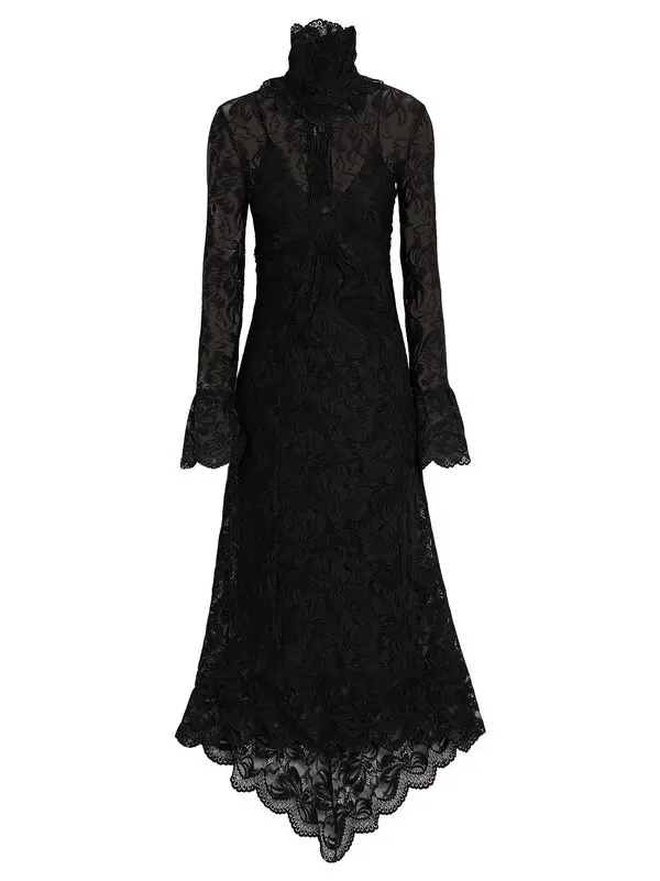 Rabanne Lace Maxi Dress - Black