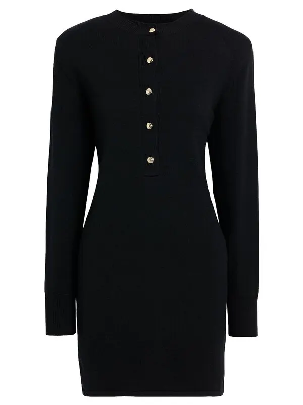 ANINE BING Merino Wool And Cashmere-blend Mini Dress - Black