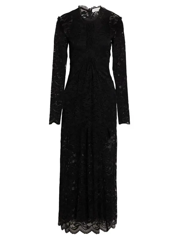 Rabanne Lace Maxi Dress - Black