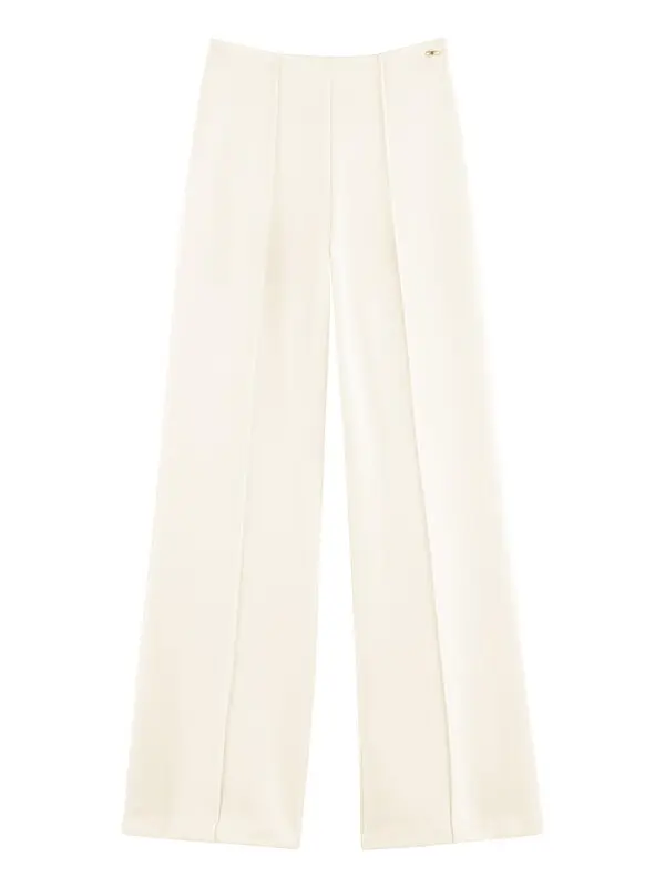 Arakii Ruffled Straight-leg Suit Pants - Off-white