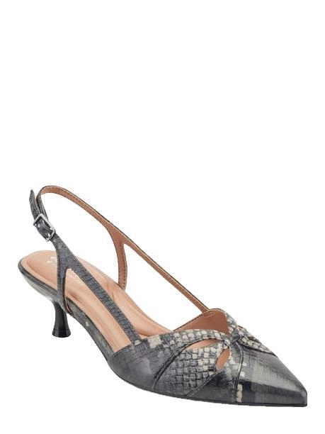 Easy Spirit Kaisley Pointed Toe Slingback Pump With Kitten Heel - Grey