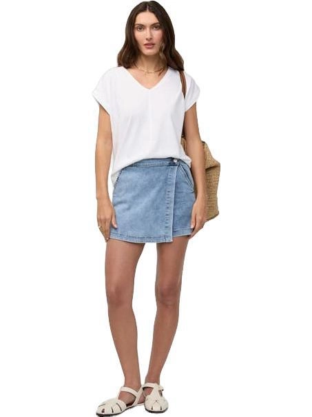 DUER Performance Denim Lite Wrap Skort - Light-stone