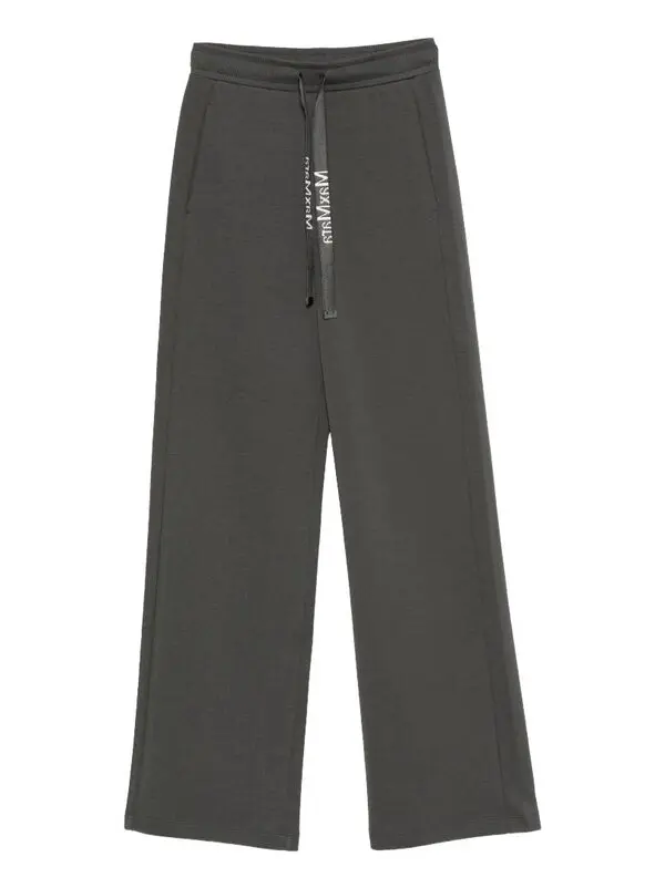 Max Mara Cotton Wide-leg Trousers - Grey