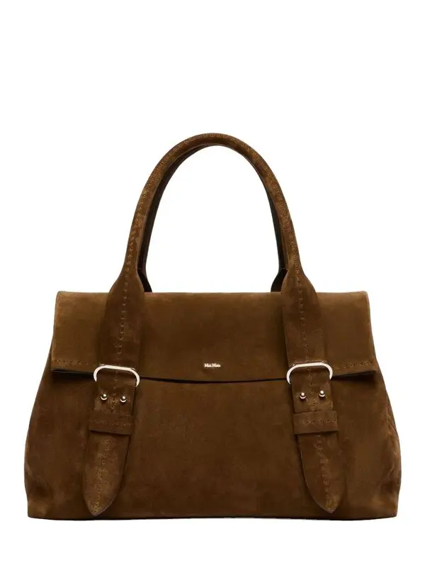 Max Mara Suede Leather Handbag - Brown