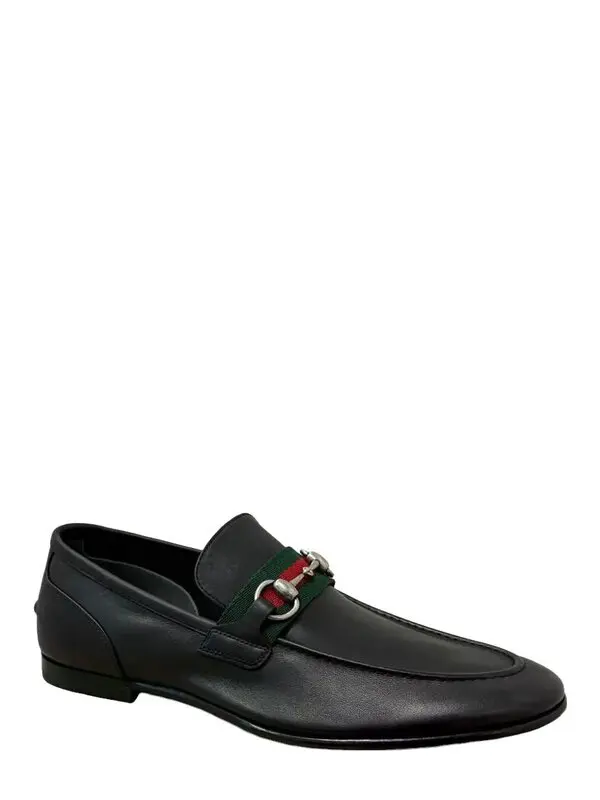 Gucci Como Horsebit Detail Loafers - Black