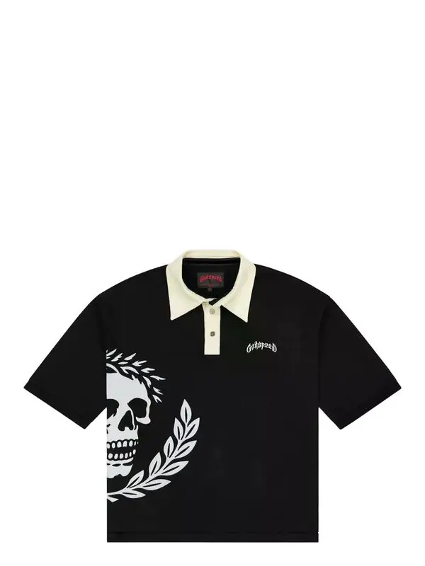 GODSPEED Victor Skull-print Polo Shirt - Black