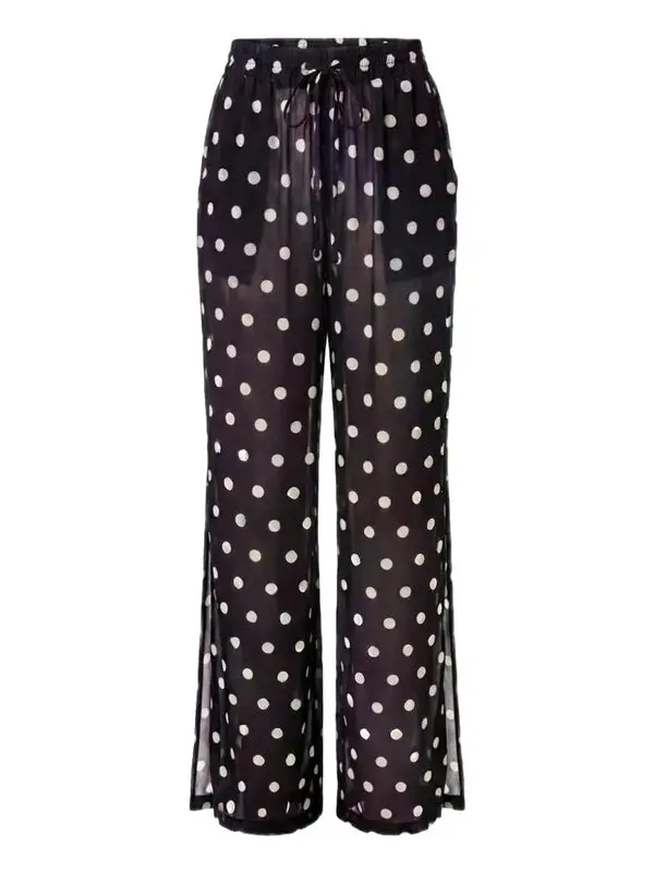 NICHOLAS Lise Polka Dot Wide Leg Pants - Black