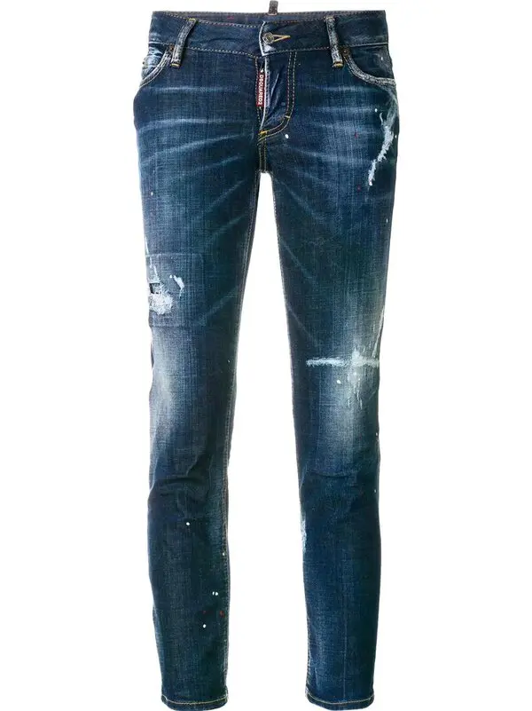 Dsquared2 Distressed Skinny Jeans - Blue