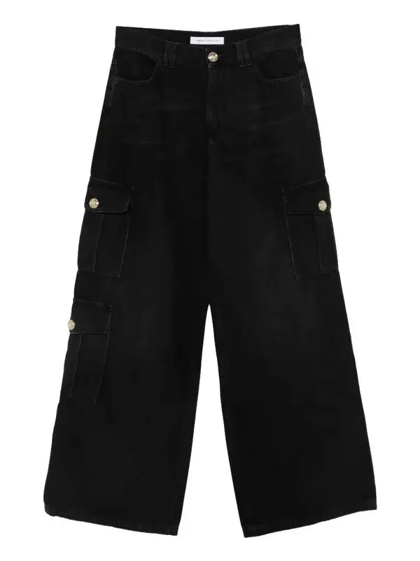 SIMONA CORSELLINI Cargo Pocket Jeans - Black