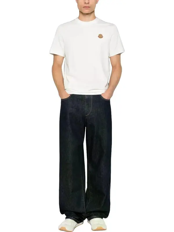 Moncler Logo-patch T-shirt - Neutrals