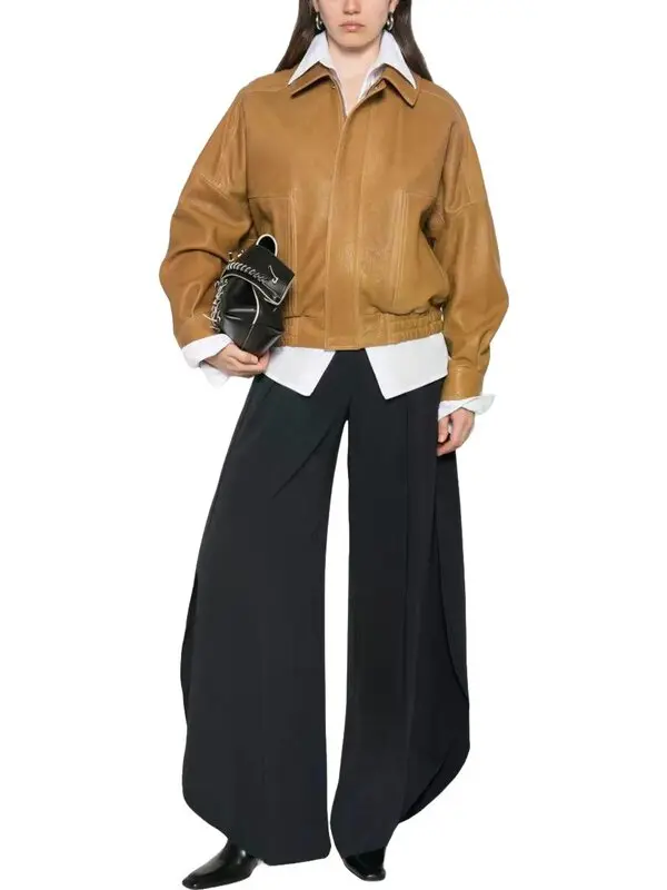 Max Mara Pleated Wide-leg Palazzo Pants - Black