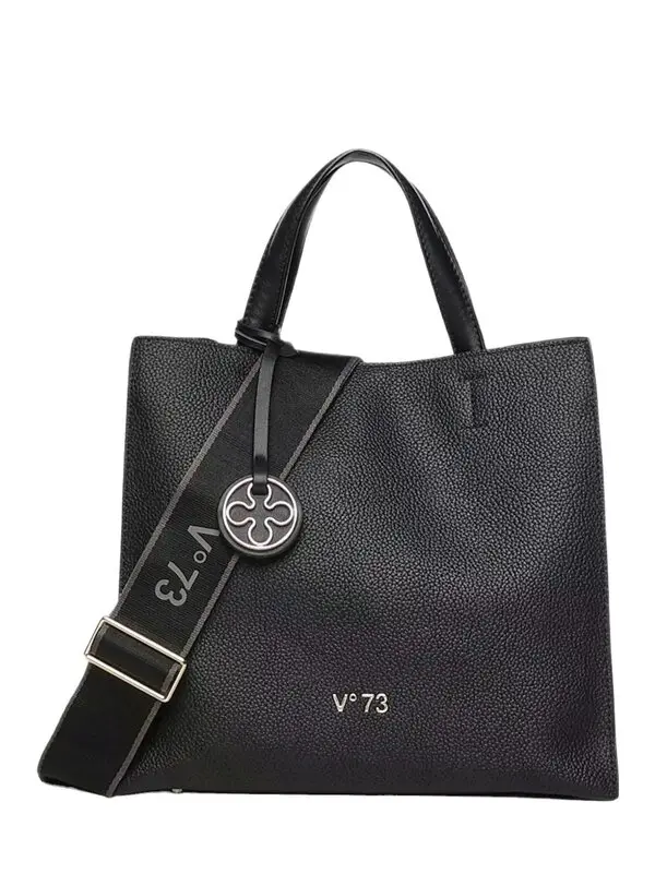V°73 Logo-plaque Shoulder Bag - Black