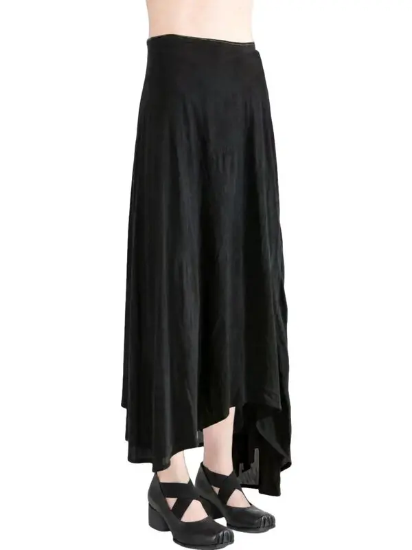 MARC LE BIHAN Crinkled Asymmetric Maxi Skirt - Black