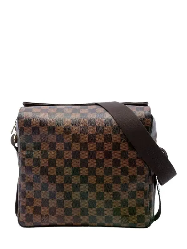 LOUIS VUITTON Damier Ebene Naviglio Crossbody Bag - Brown