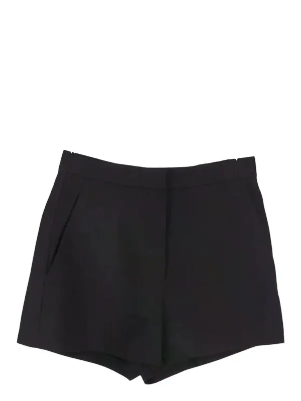 Valentino Garavani Tailored Pleated Wool Shorts - Black