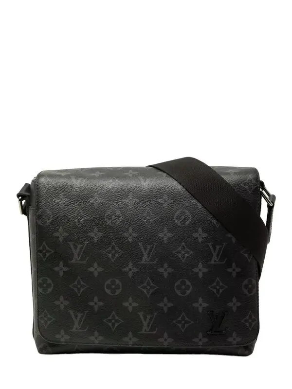 LOUIS VUITTON Monogram Eclipse District Pm Crossbody Bag - Black