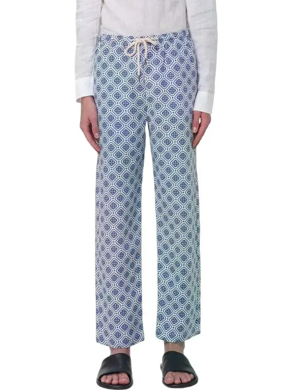 PENINSULA SWIMWEAR Geometric Print Straight-leg Trousers - Blue