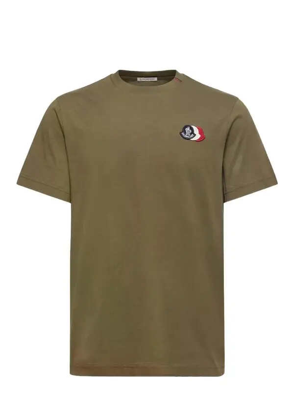 Moncler Logo-patch Crew-neck T-shirt - Green