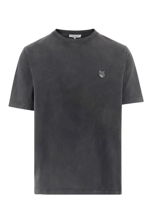 Maison Kitsuné Fox-patch T-shirt - Grey