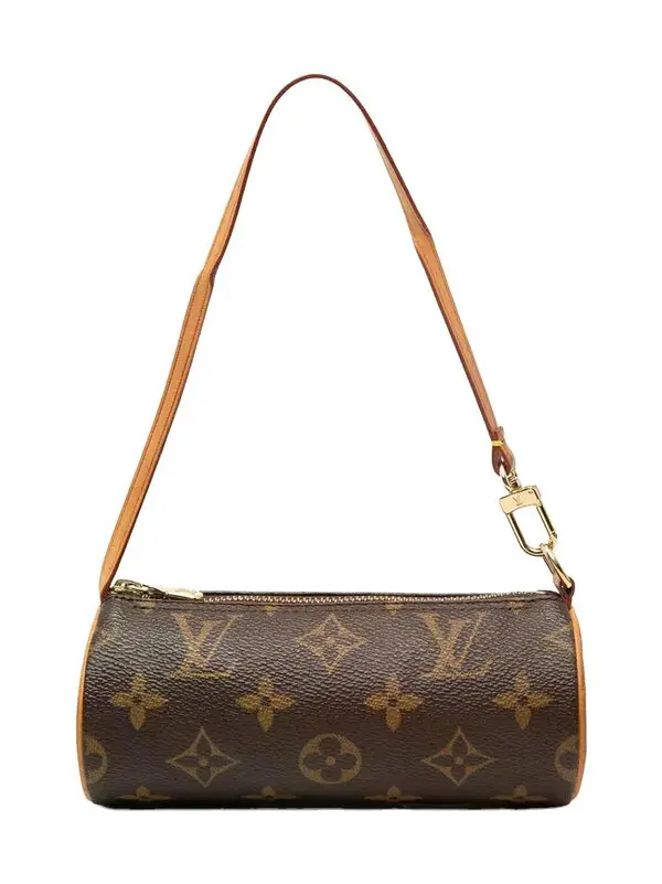 LOUIS VUITTON Monogram Papillon Pochette Handbag - Brown