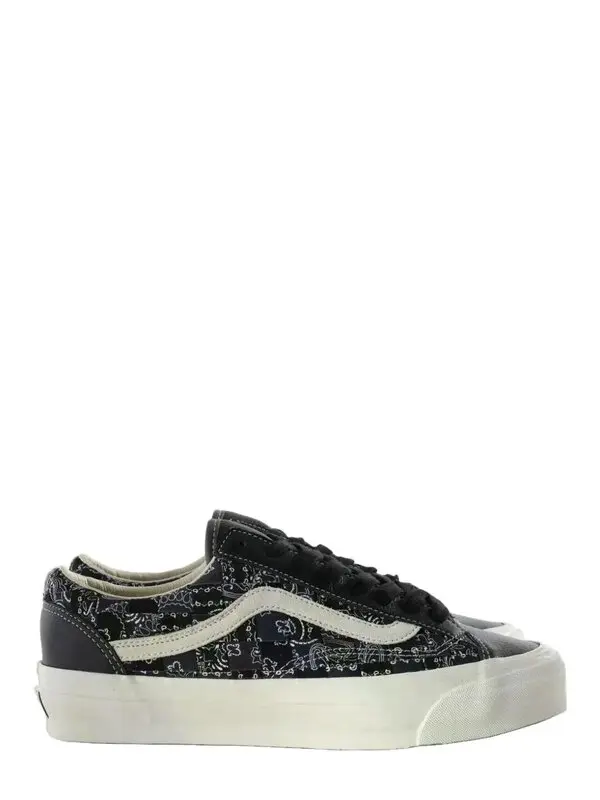 VANS Old Skool 36 Paisley-print Leather Sneakers - Black