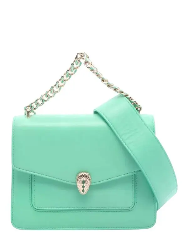 BVLGARI Maxi Chain Top Handle Bag Satchel - Green