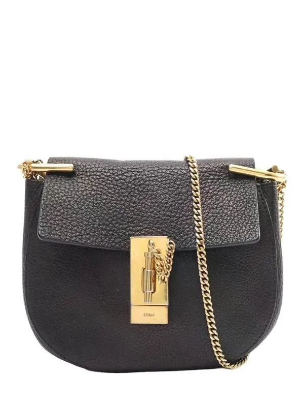 Chloé Drew Mini Leather Crossbody Bag - Black