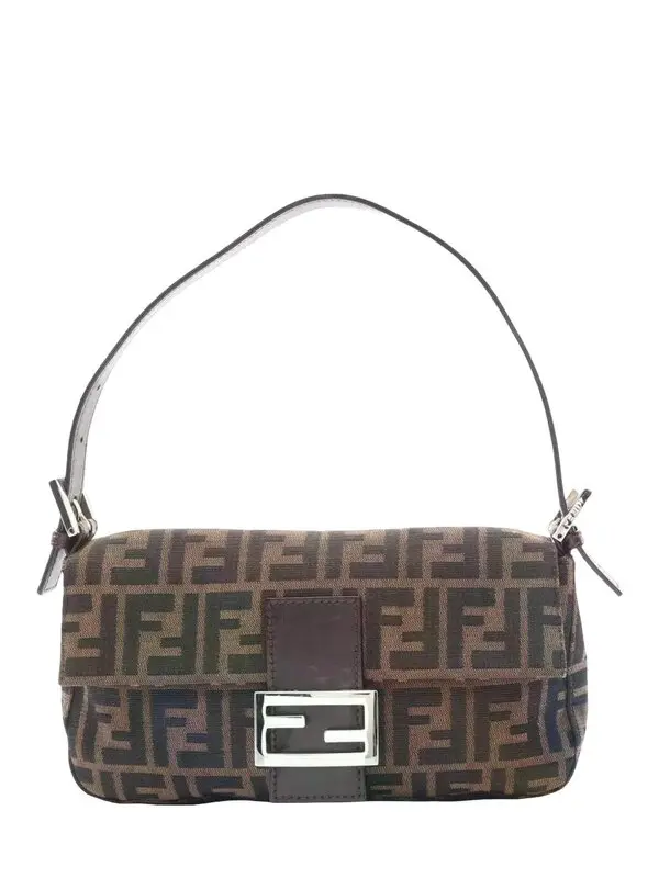 Fendi 20th Century Zucca Canvas Baguette Shoulder Bag - Brown
