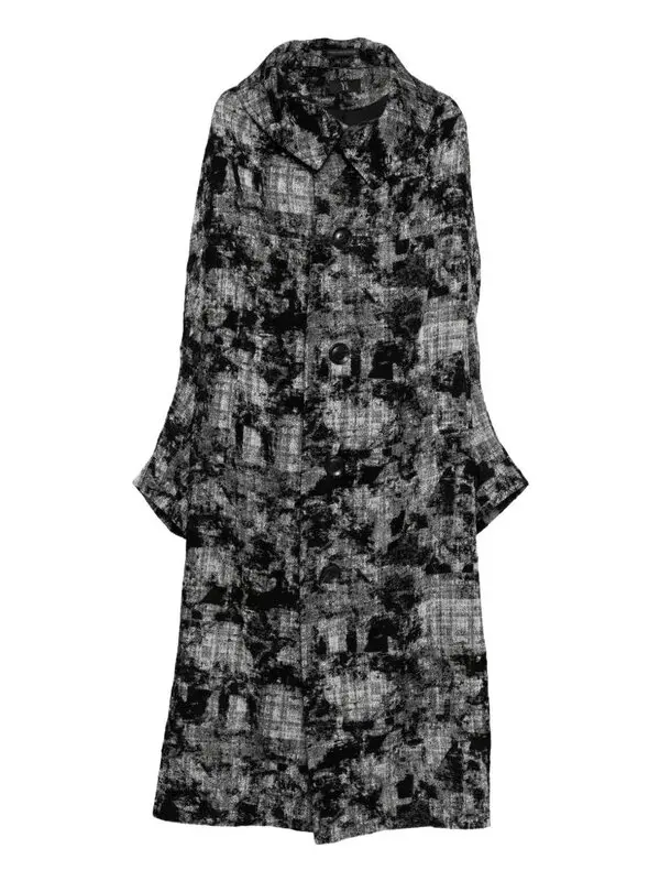 Y’s Abstract Pattern Coat - Grey