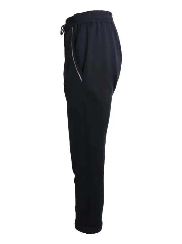 Brunello Cucinelli Monili-trim Drawstring Track Pants - Blue