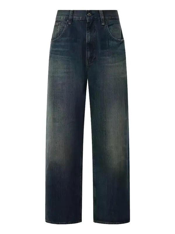 SUNFLOWER Washed Straight-leg Jeans - Blue