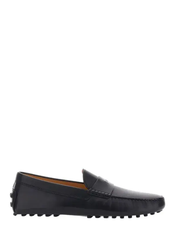 TOD'S Leather Logo-engraved Loafers - Black